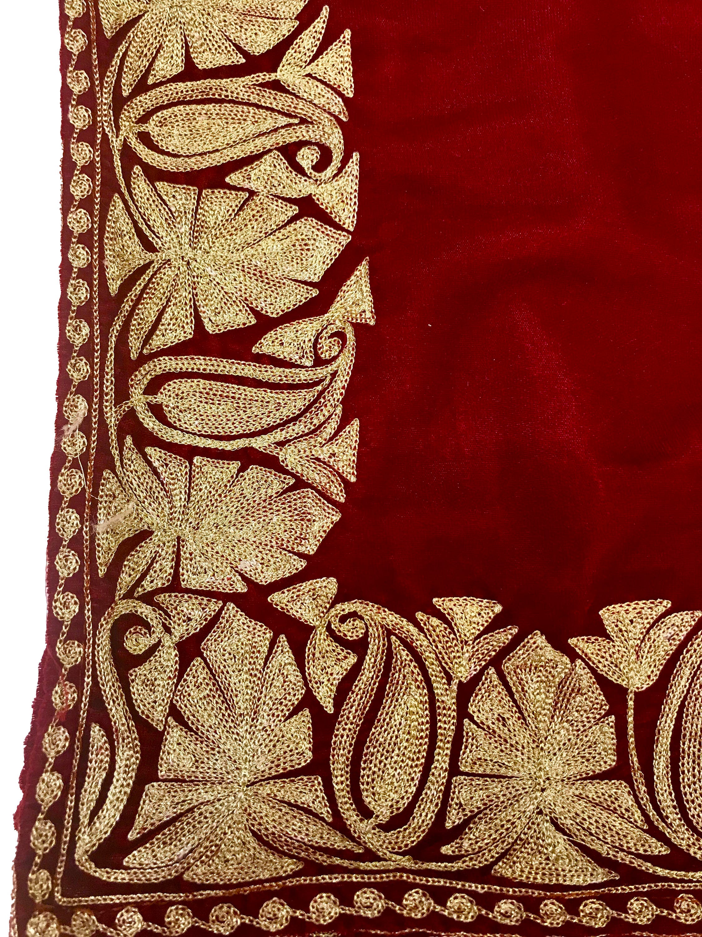Maroon Velvet Cape, Royal Kashmir Orni, Woman Shawl, Maroon Velvet ...