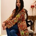 Red Long Coat With Green Floral Embroidery Kashmiri Jacket - Etsy