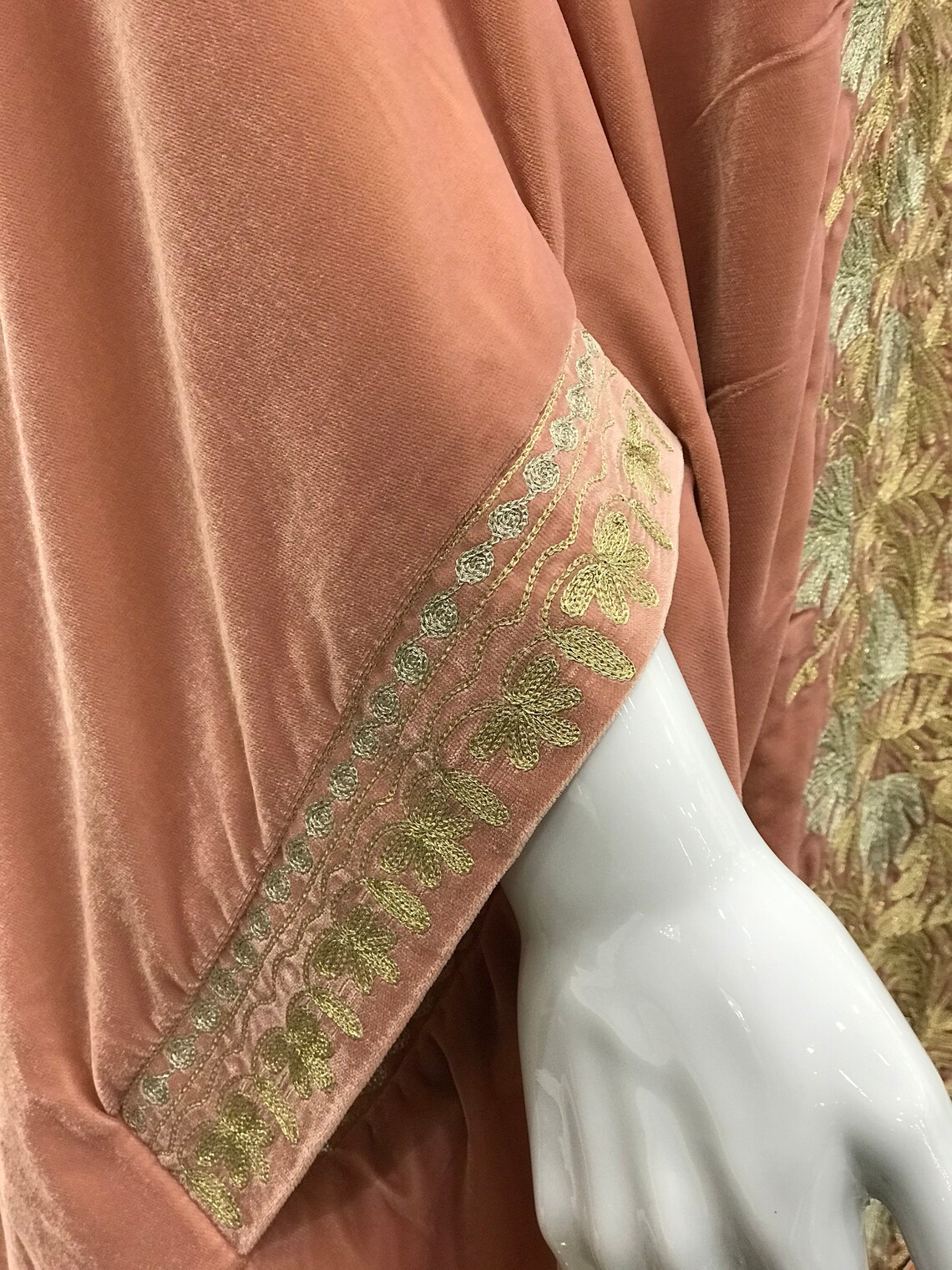 Peach Velvet Cape Bridesmaids Shawl Women Shawls Wedding | Etsy