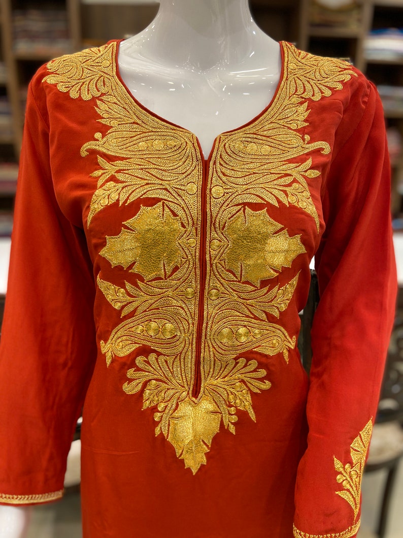 Hand Tilla Embroidered Kashmiri Suit Designer Salwar Suits - Etsy