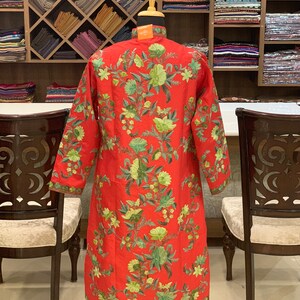 Kashmiri Jacket, Red Coat, Spring Jacket, Kashmiri Coat, Embroidered ...