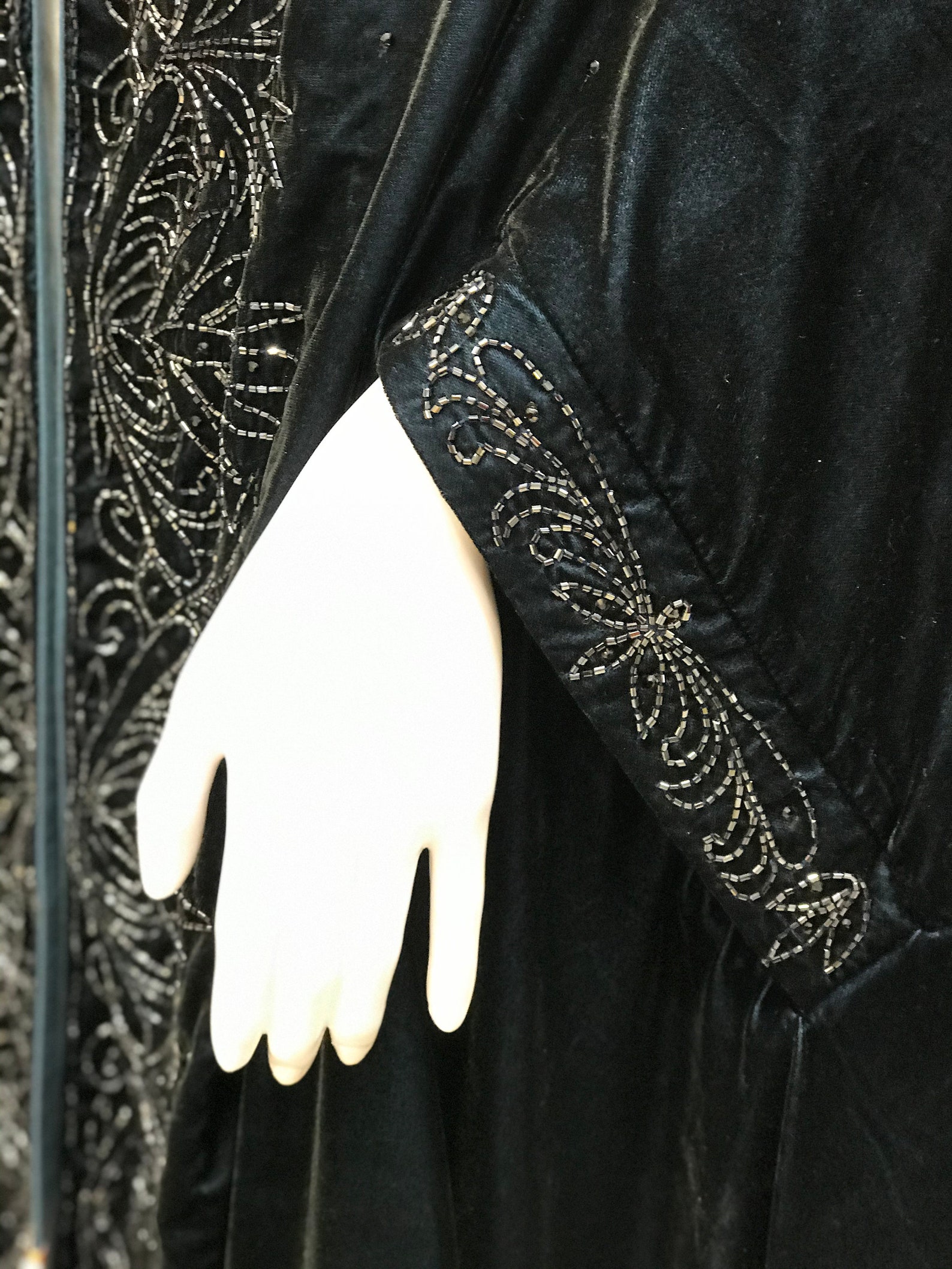 Blue Velvet Cape With Hand Cut Daana Work, Velvet Poncho, Hand Work ...