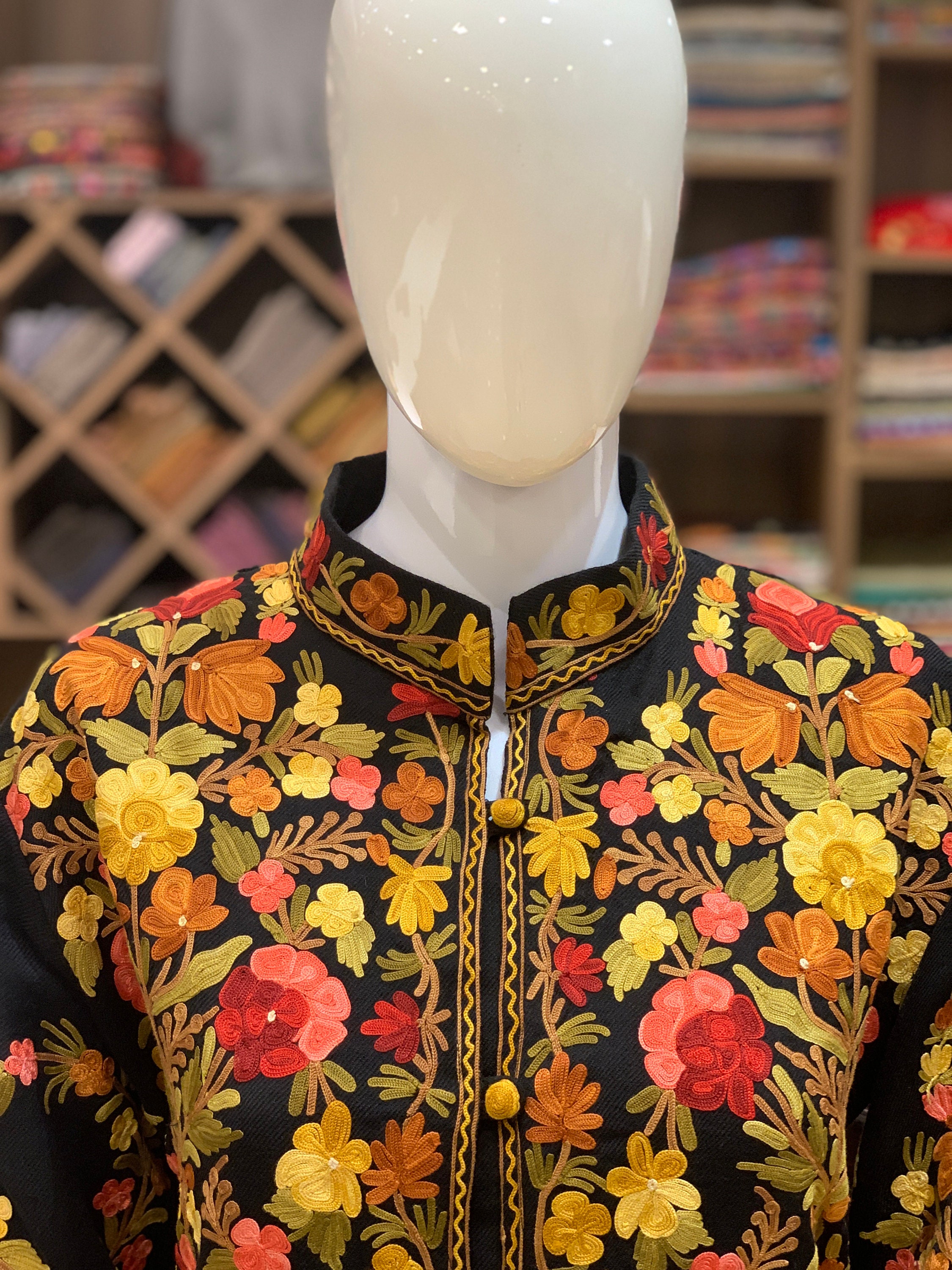 Woollen Coat Long Coats Embroidered Coat for Woman Kashmiri | Etsy