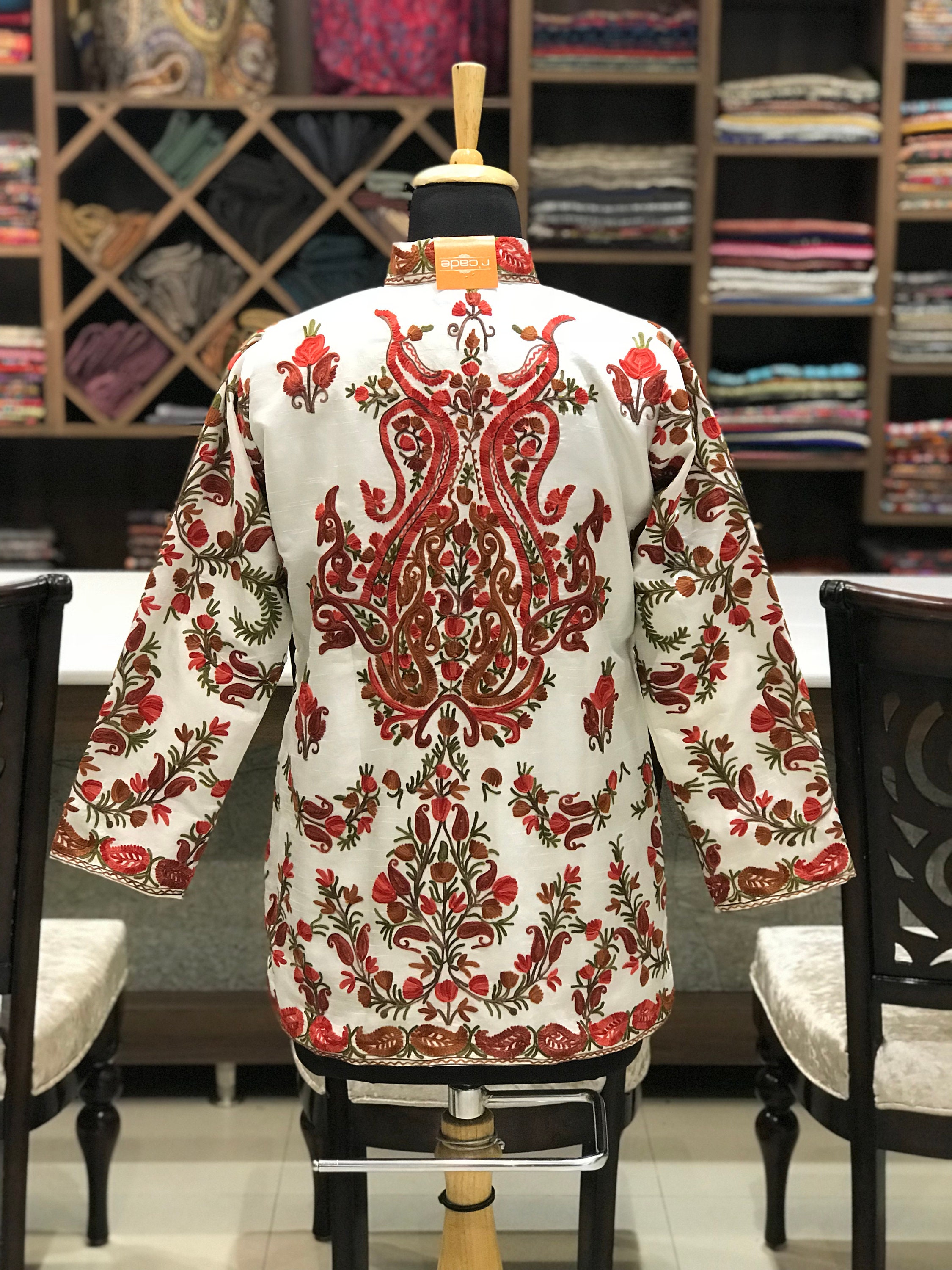 Kashmiri Jacket, Short Jacket, Embroidered Jacket, Kashmiri Coat ...