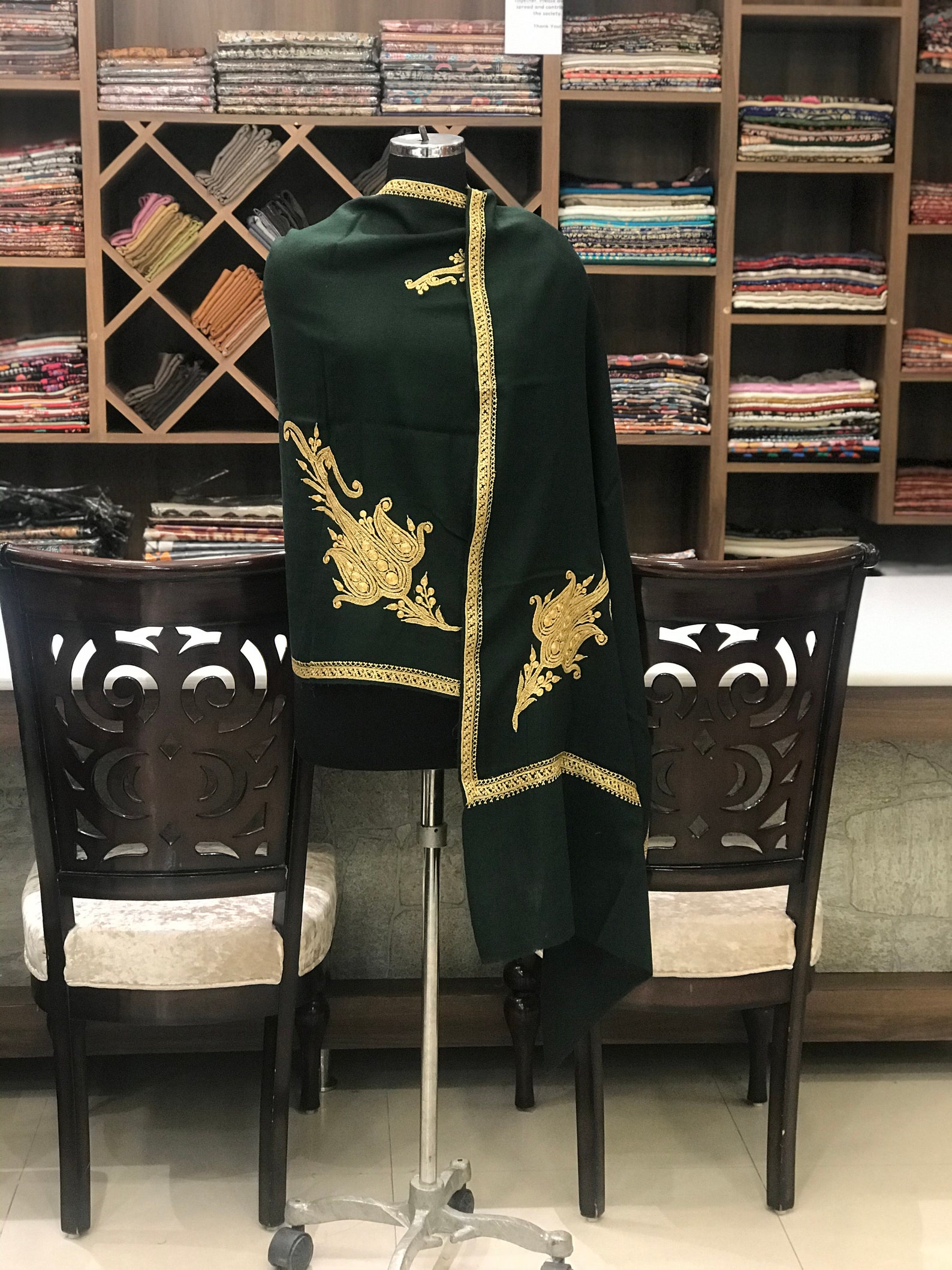 Pure Merino Wool Scarf With Tilla Hand Embroidery Women Wrap - Etsy