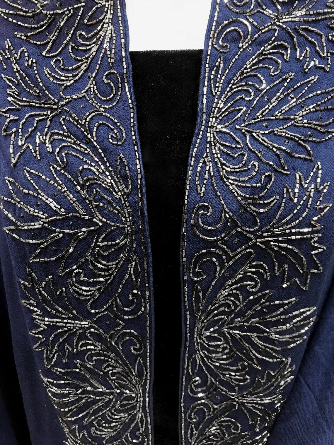 Blue Pure Wool Cape With Hand Cut Daana Work, Pure Wool Poncho ...
