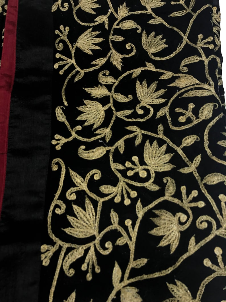 Dull Gold Zari Embroidered Heavy Kashmiri Suit Indian - Etsy