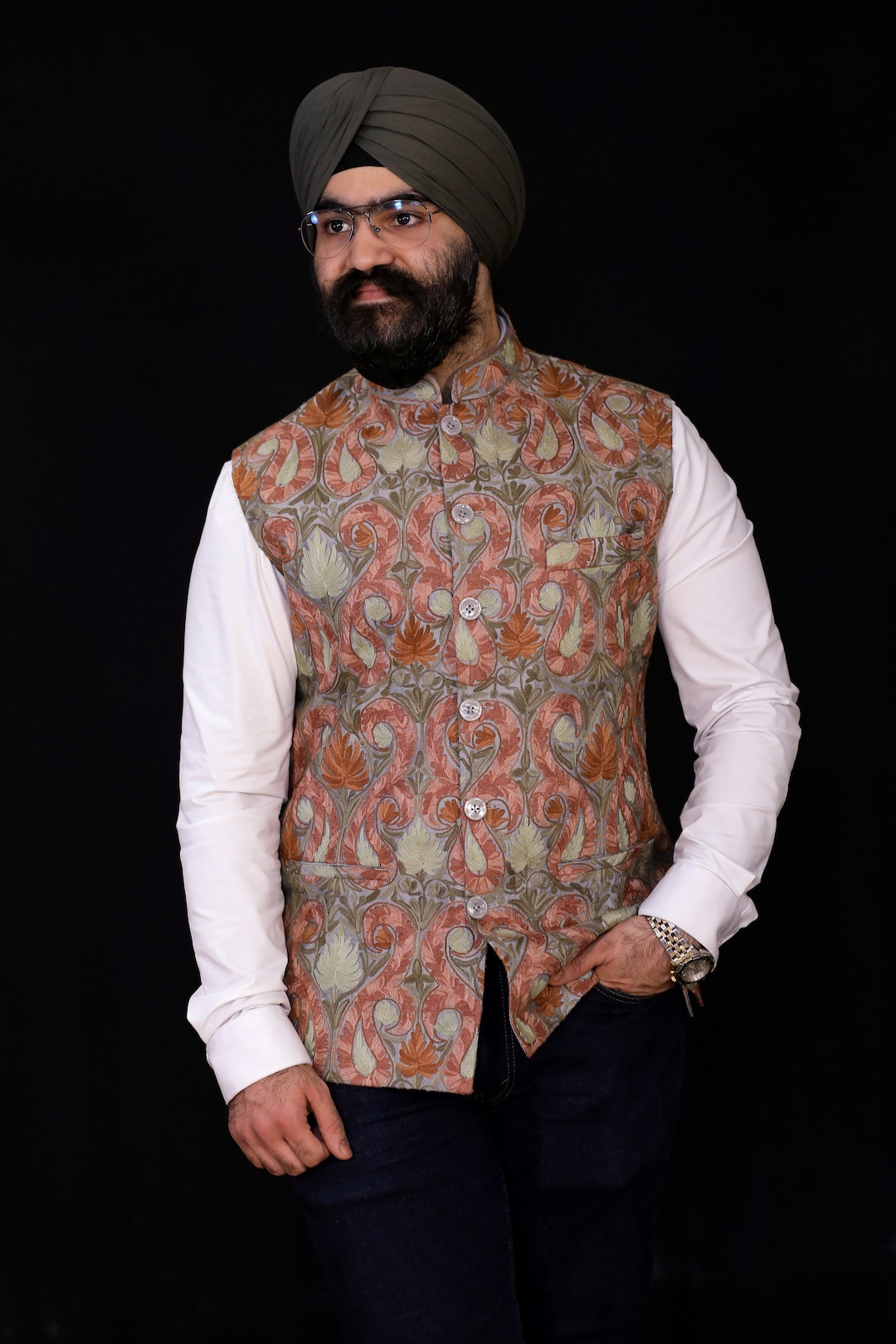 Buy Nehru Jacket, Embroidered Modi Jackets, Jawahar Jackets, Men ...