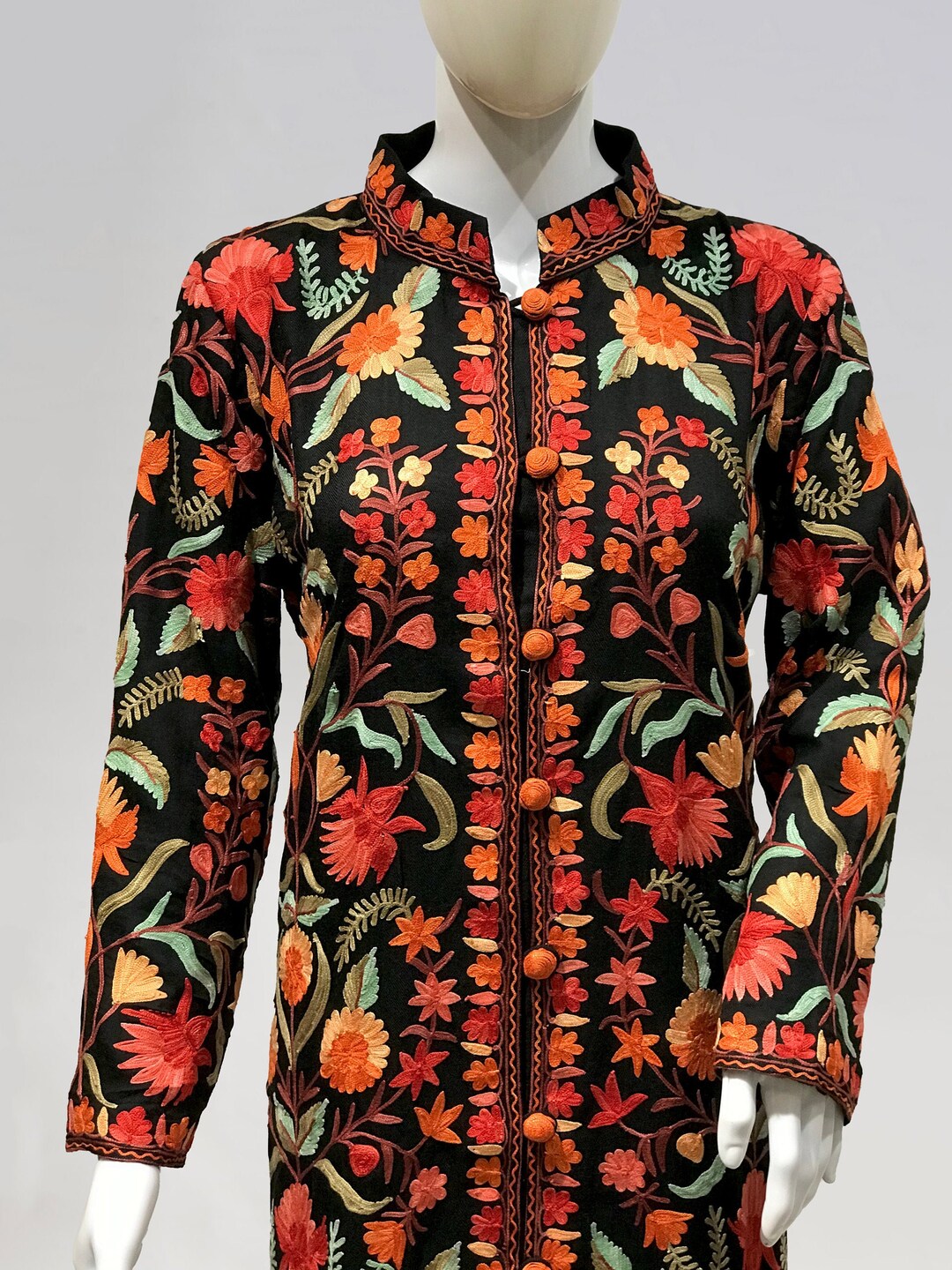 Kashmiri Jacket, Embroidered Coat, Bohemian Jacket, Hippie Jacket ...