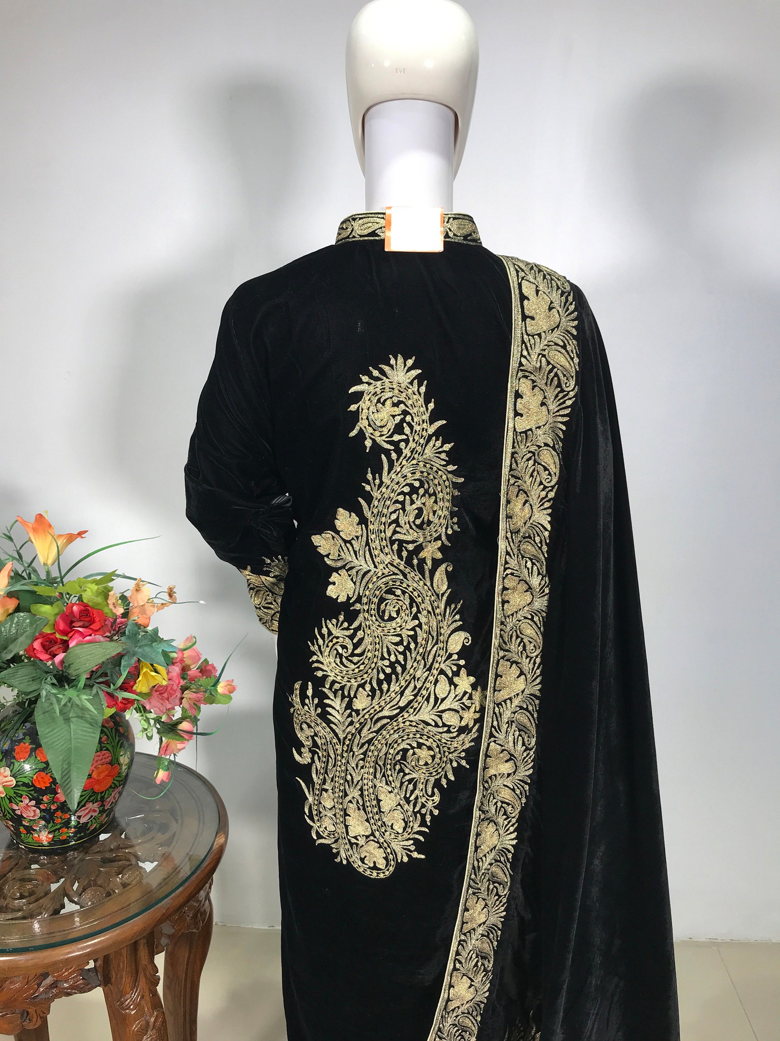 Velvet Suit With Tilla Embroidery Indian Ethnic Wear Zari - Etsy