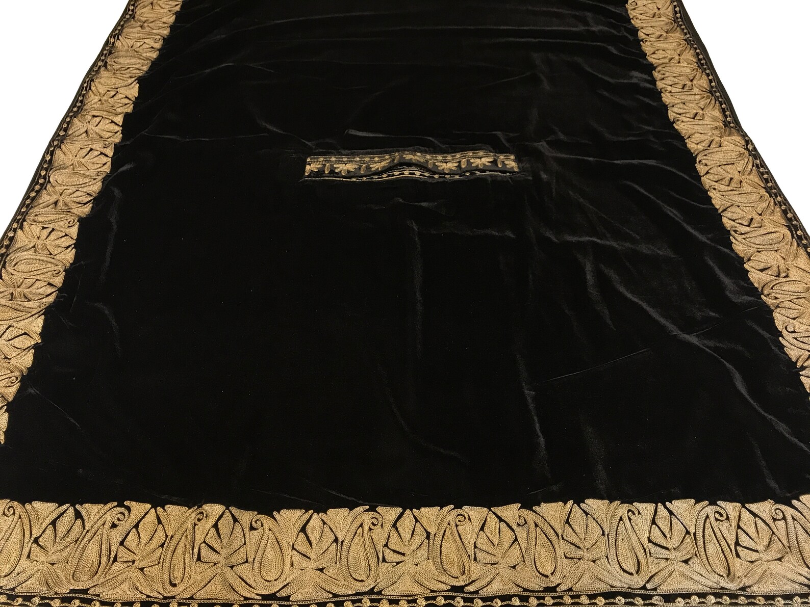 Black Velvet Cape Royal Kashmir Orni Bohemian Woman Shawl | Etsy