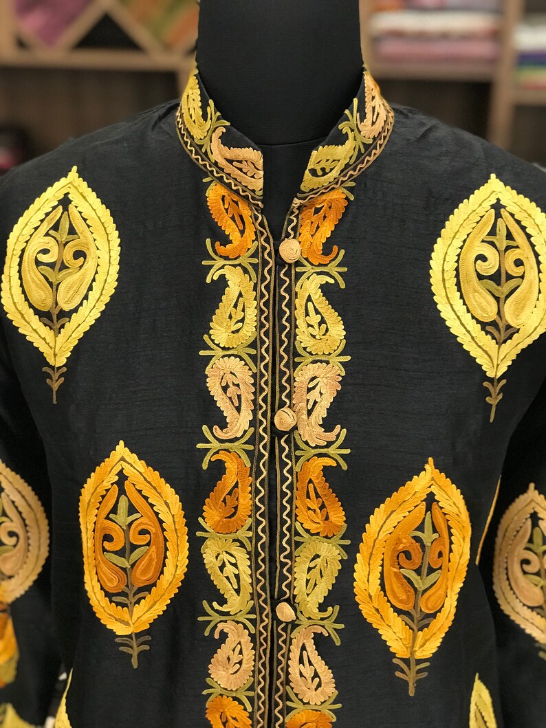 Kashmiri Jacket, Long Coat, Embroidered Coat for Woman, Kashmiri Coat ...
