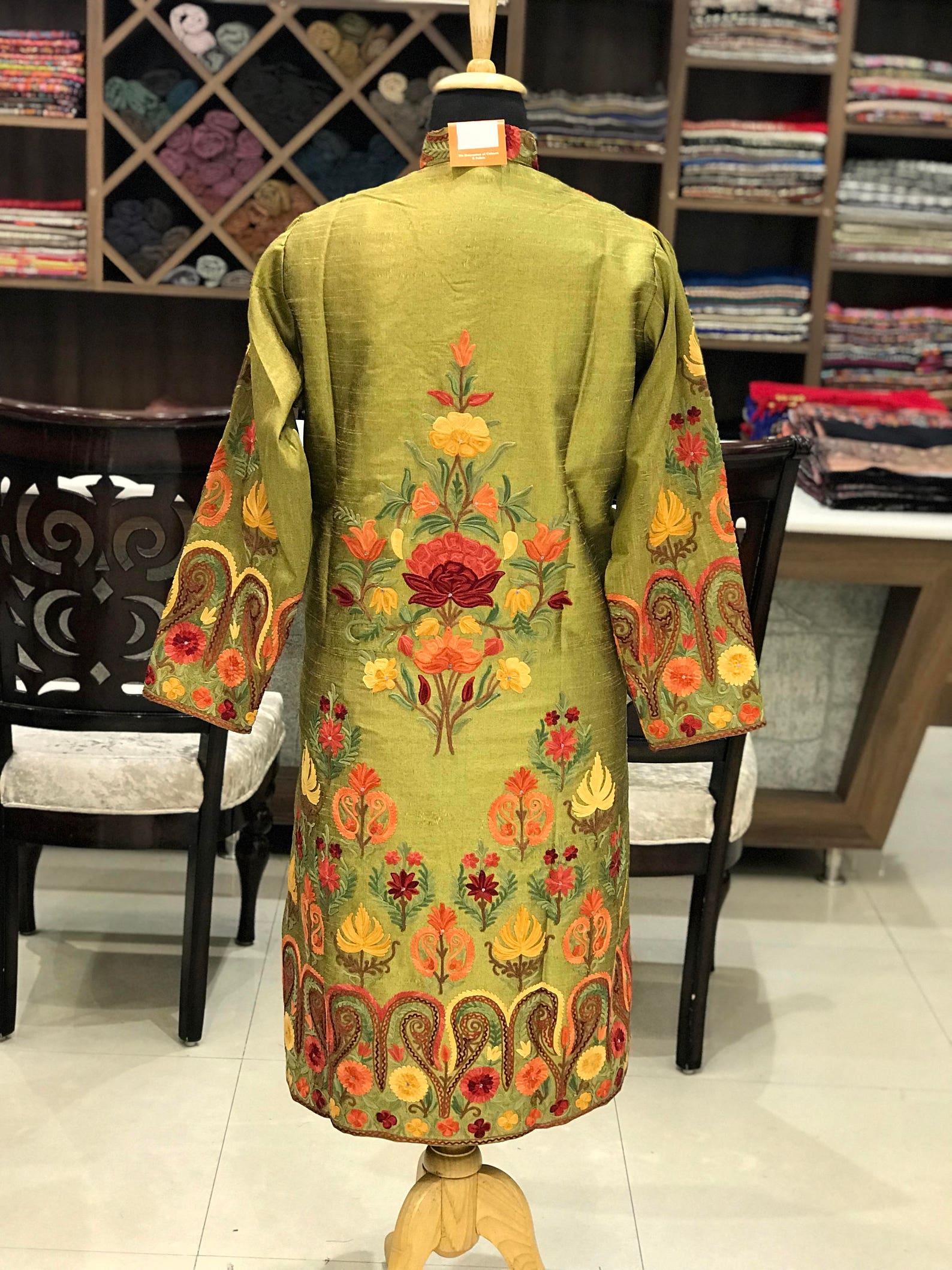 Indian Embroidery Jacket, Kashmiri Vintage Coat, Traditional Boho ...