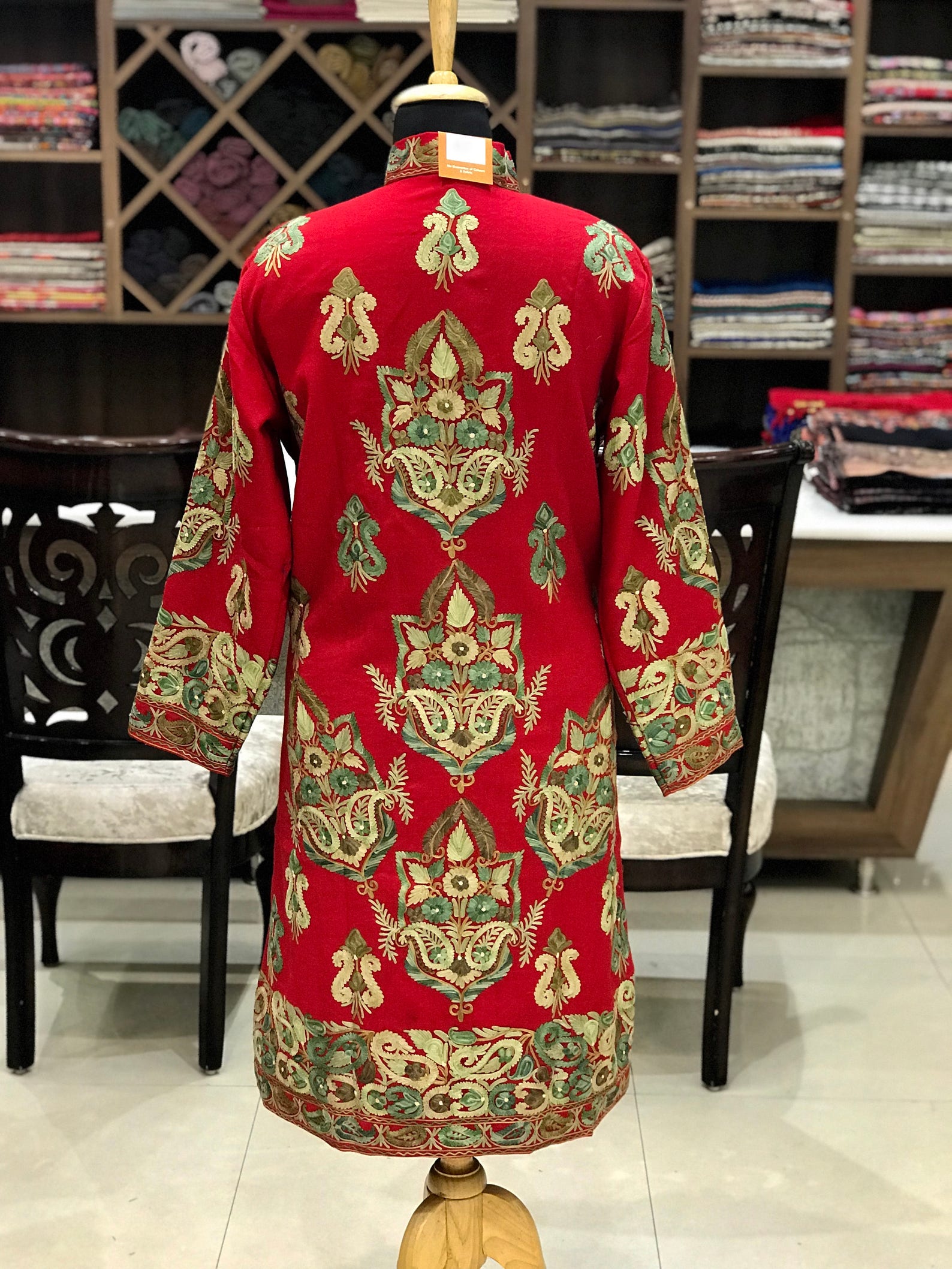 Kashmiri Coat, Indian Jacket Embroidered, Long Ethnic Jacket ...