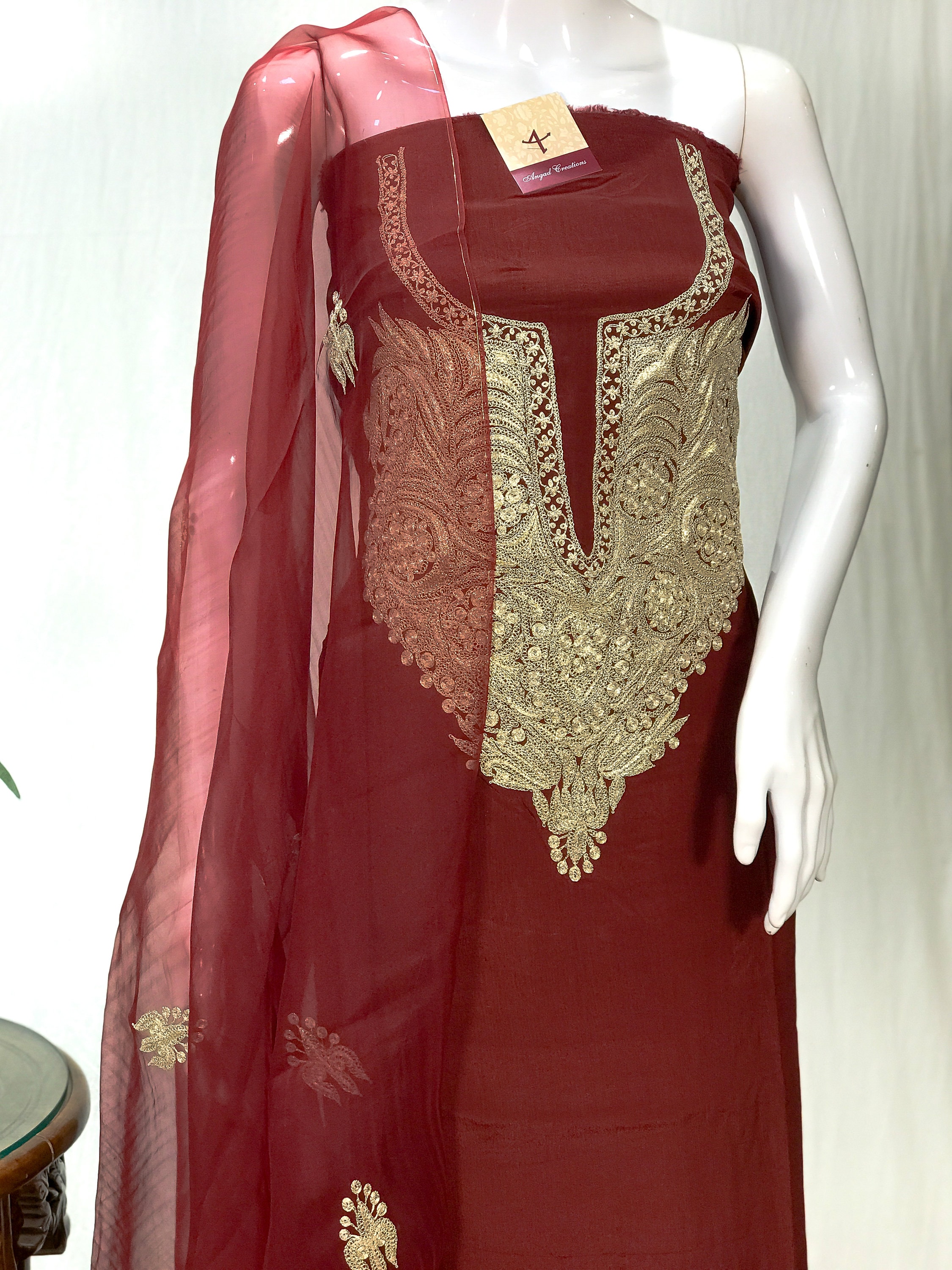 Tilla Embroidered Kashmiri Suit Designer Salwar Suits - Etsy