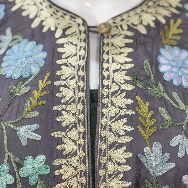 Embroidered Long Shrug - Etsy