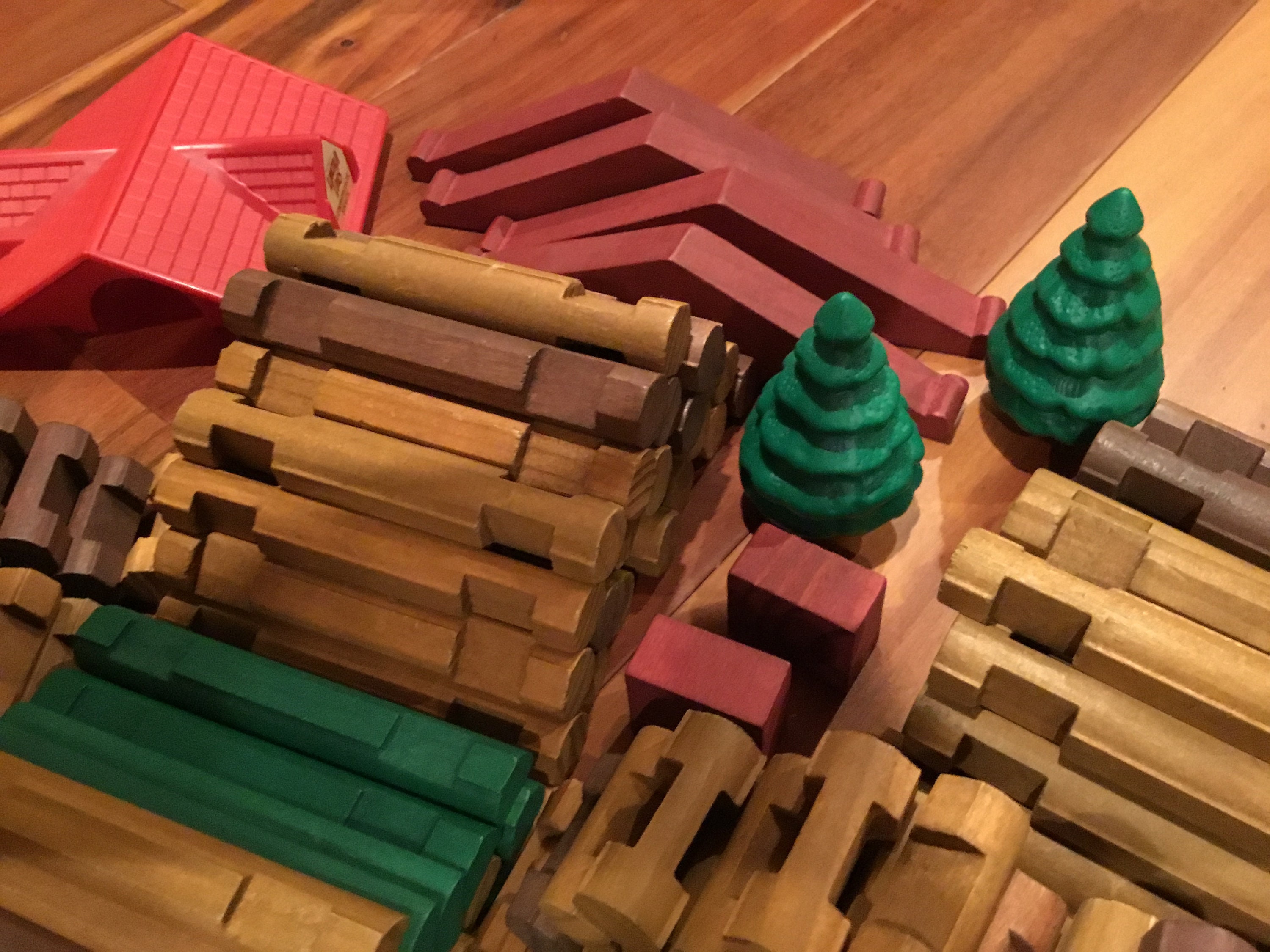 1970s WOOD NOTCHED LINCOLN Logs - Etsy