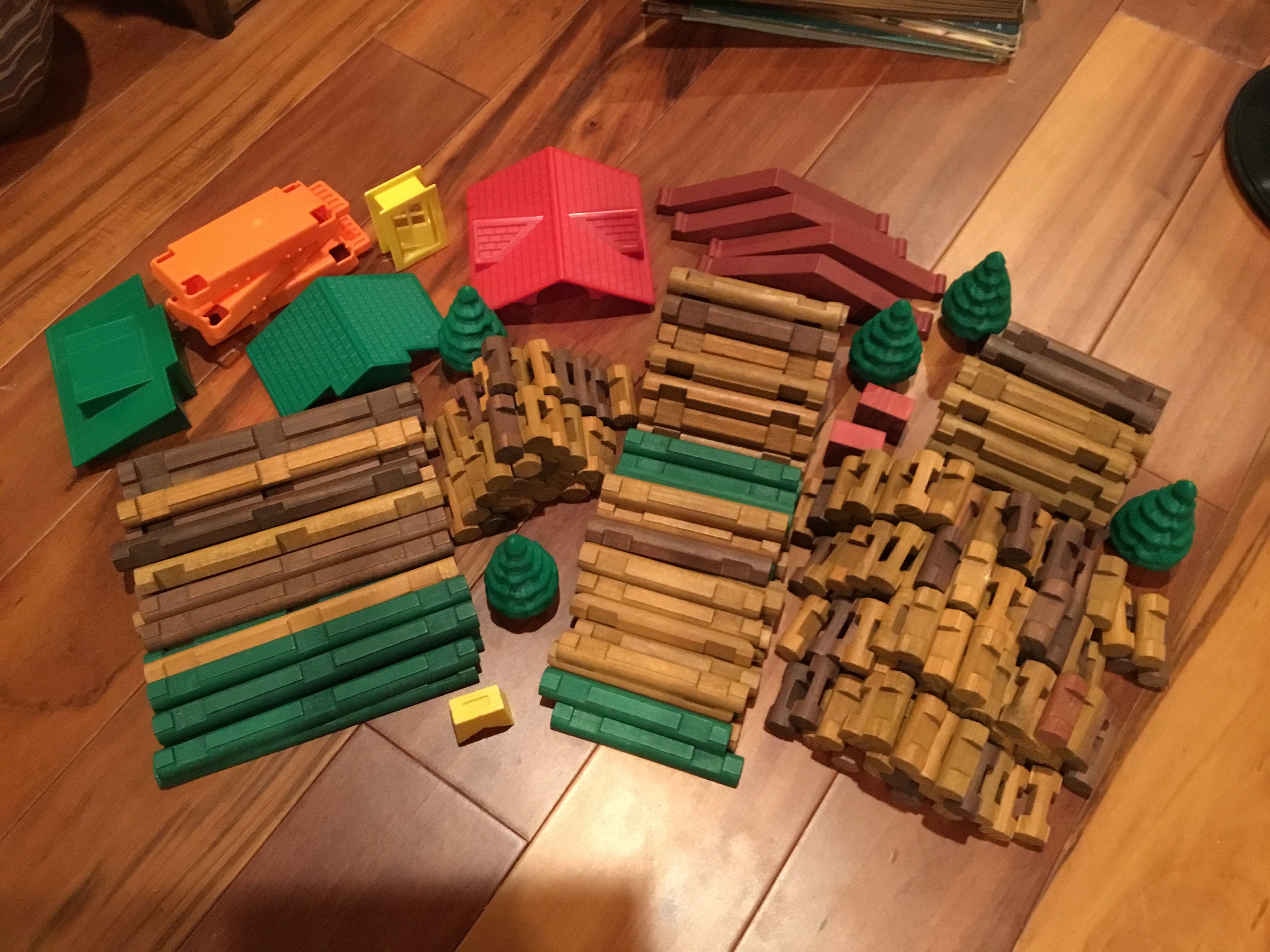 1970s WOOD NOTCHED LINCOLN Logs - Etsy