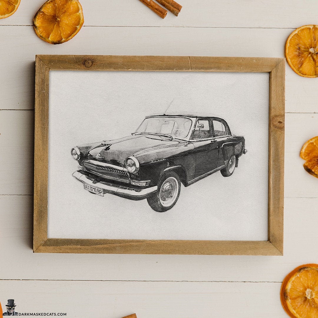 Custom Car Portrait, Drawing From Photo, Custom Car Drawing - Etsy