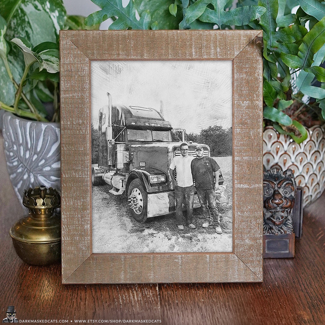 Custom Car Portrait With People Personalized Car Art Car Guy - Etsy