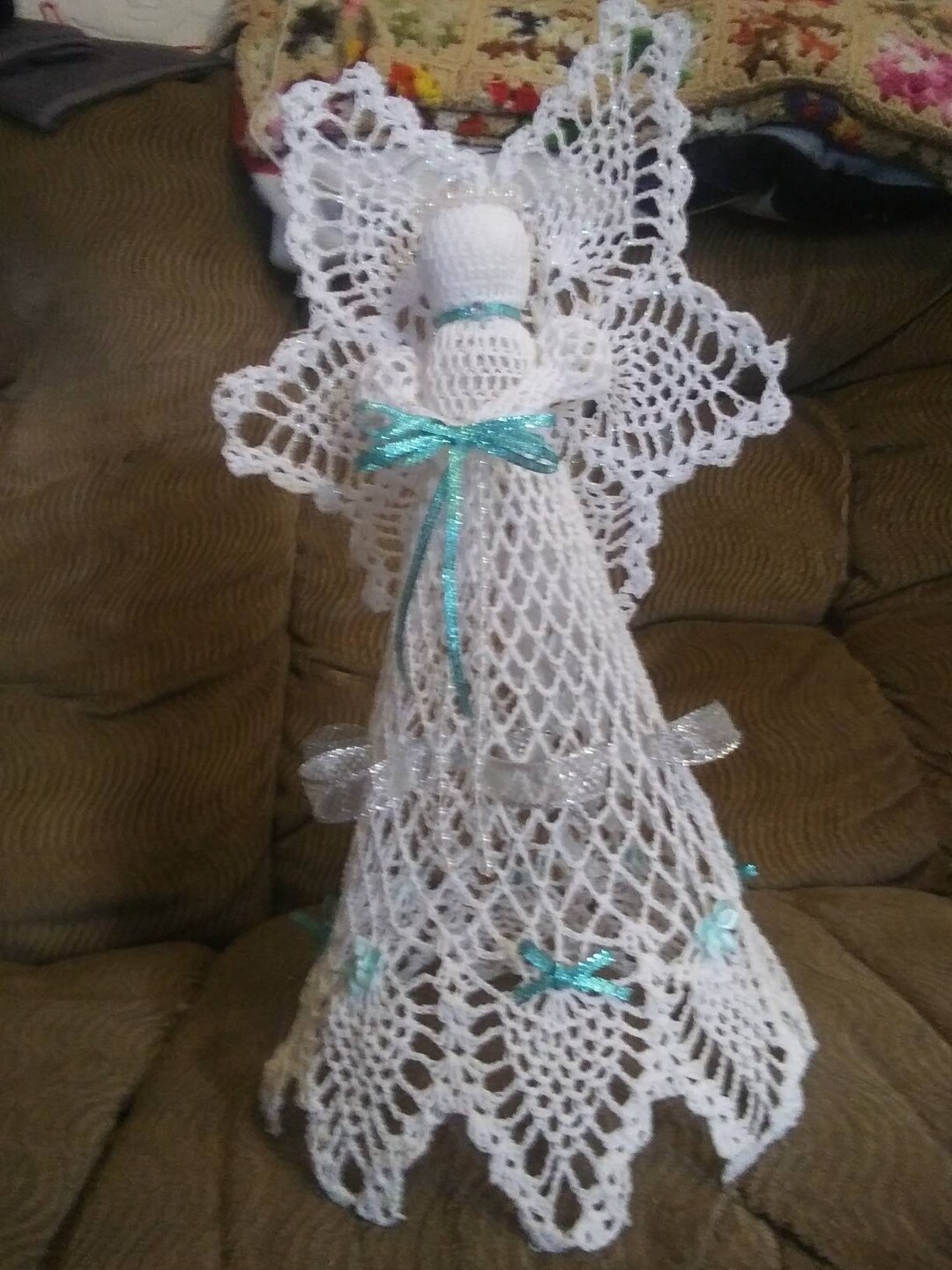 Crocheted Tree Topper Angel - Etsy