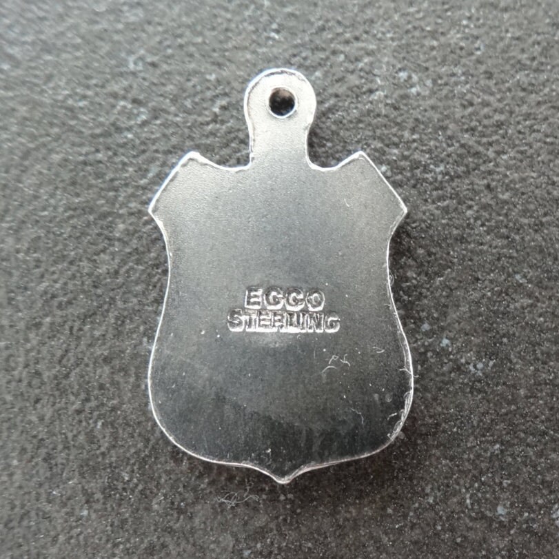 Silver Bracelet Charm Enamel Shield Chester Town Shield | Etsy