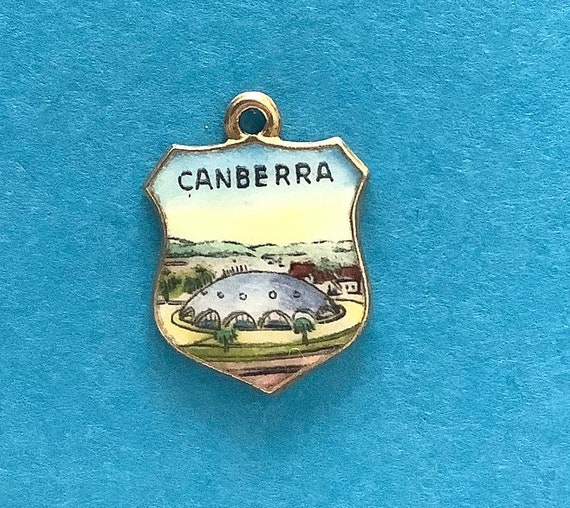 Canberra Vintage Silver Charms Enamel Shields for Bra… - Gem