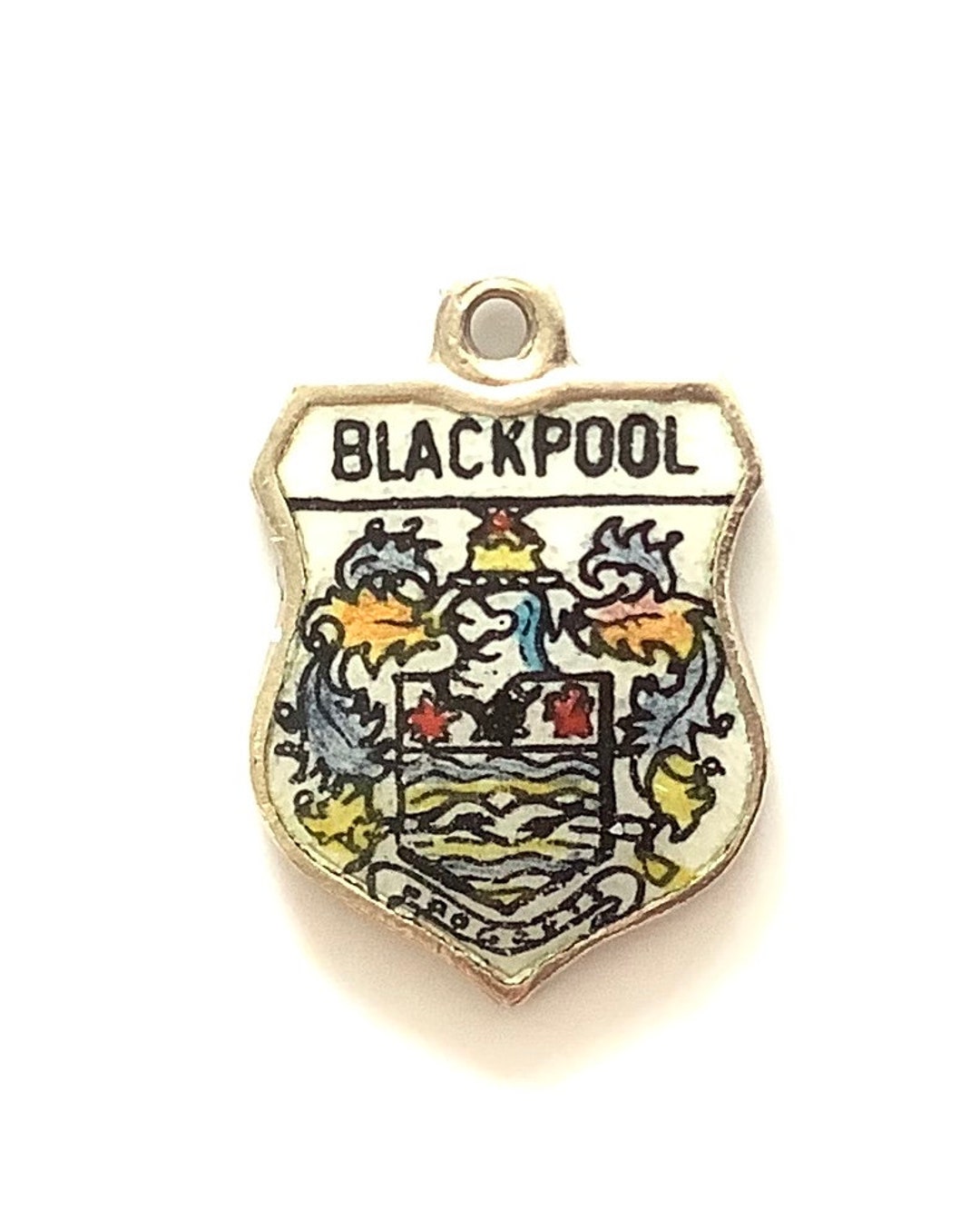 Blackpool Silver Bracelet Travel Shield Charms 1960s Jewellery - Etsy UK