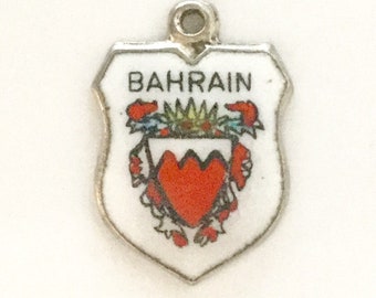 Bahrain Silver Bracelet Charm Enamel Travel Shield Asia Crest - Etsy UK