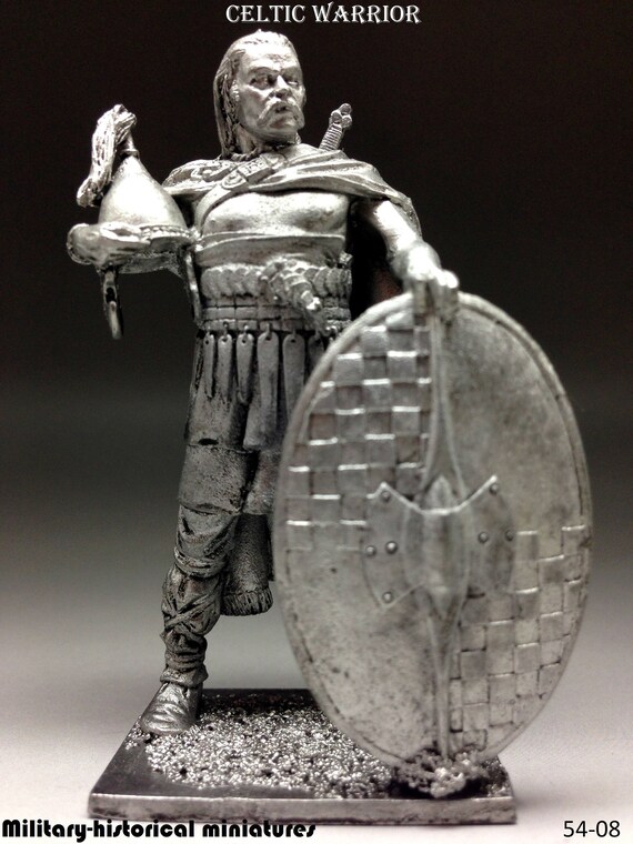 Sculpture Figurines tin castings Celtic warrior 3rd century BC 1/32 ...