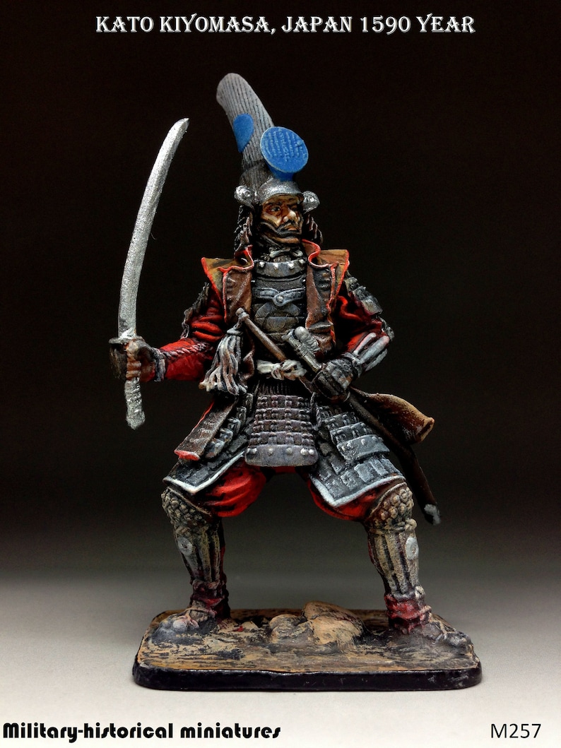 Kato Kiyomasa Japan 1590 year samurai Tin toy soldier 54mm | Etsy