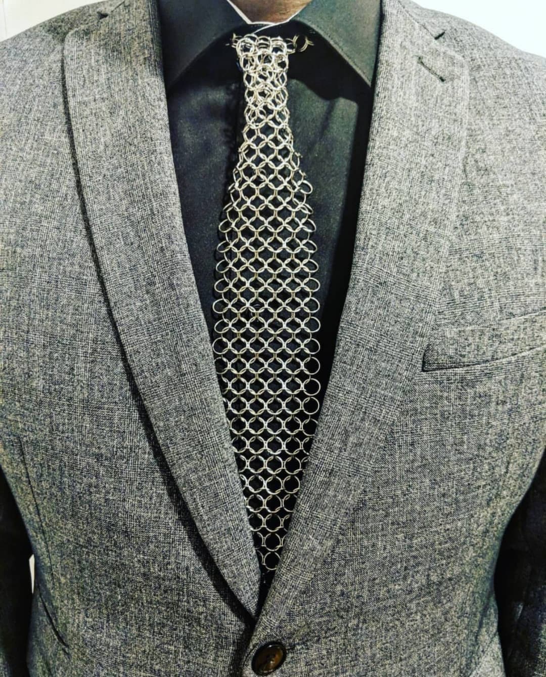 Stainless Steel Handmade Chainmail Tie - Etsy