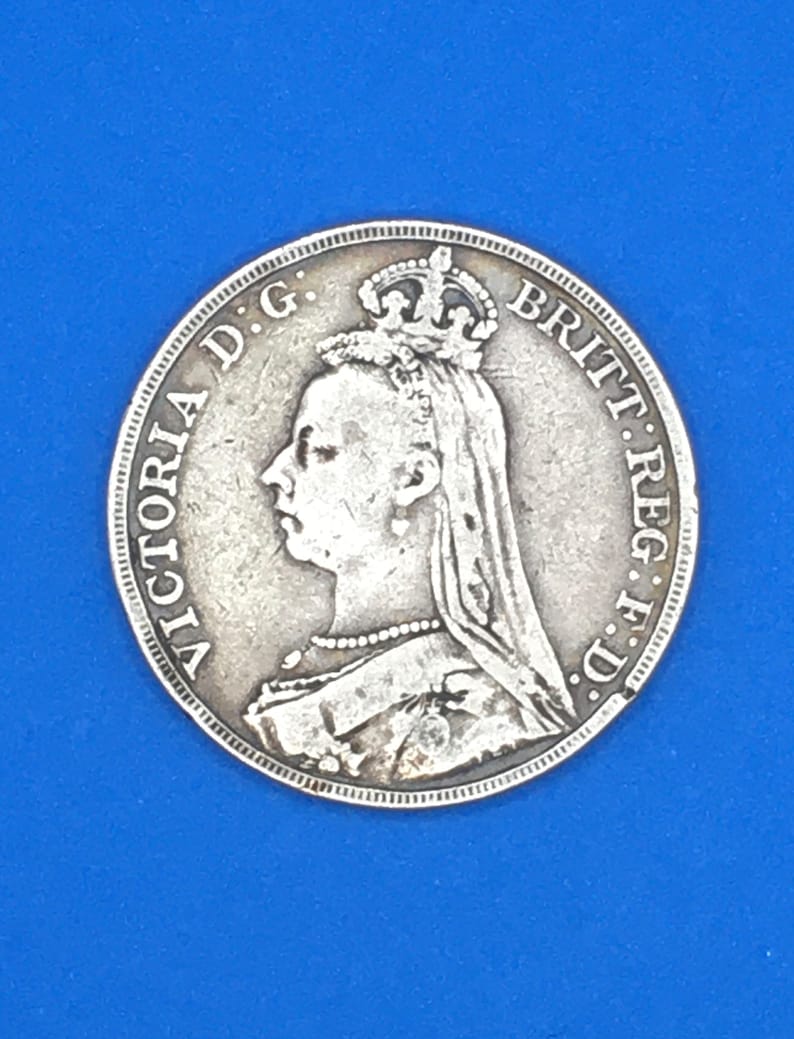 An 1890 Queen Victoria Silver Crown Coin - Etsy