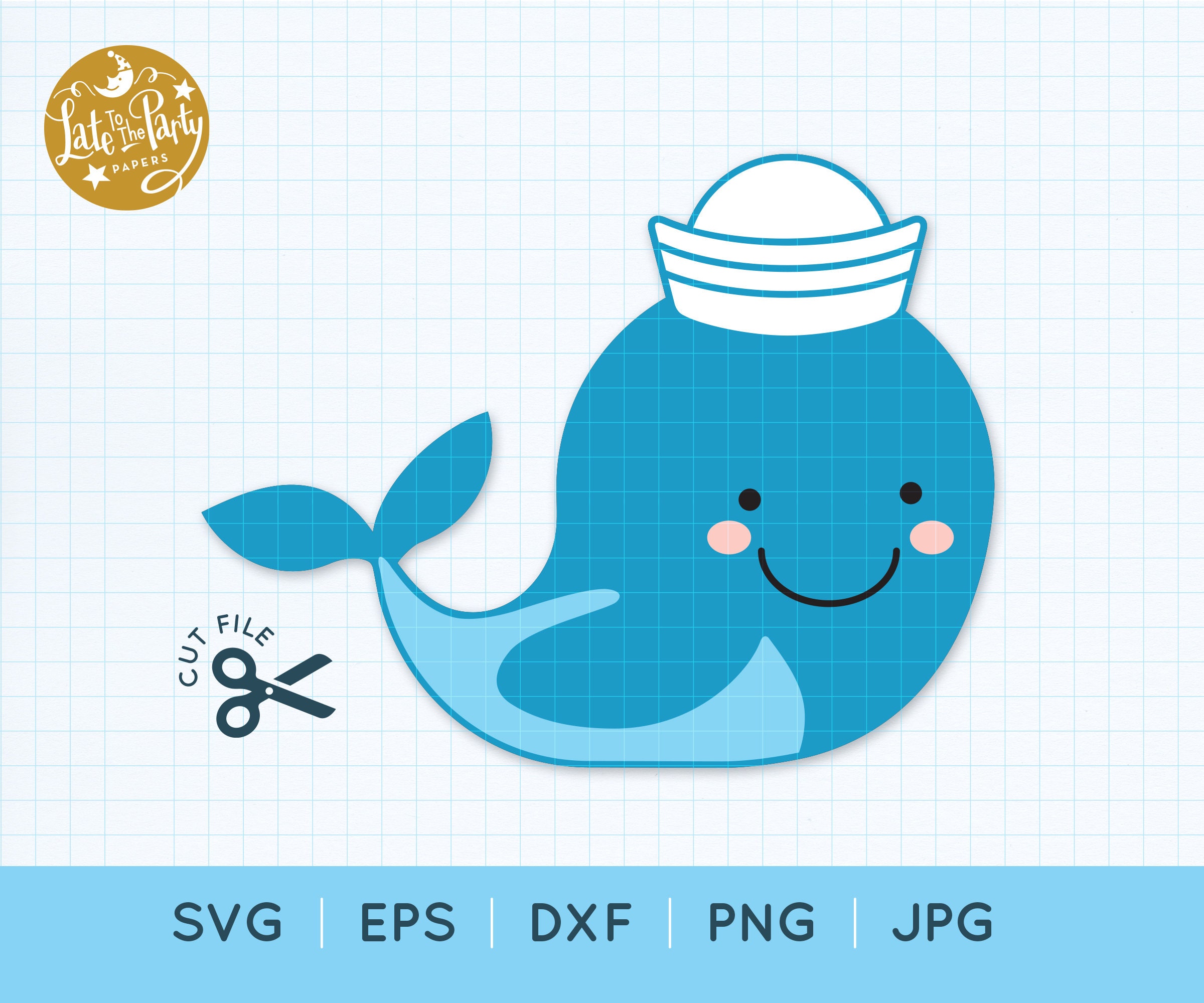 CUTE WHALE SVG Layered Cut File, Cute Whale Cut File, Instant Download ...