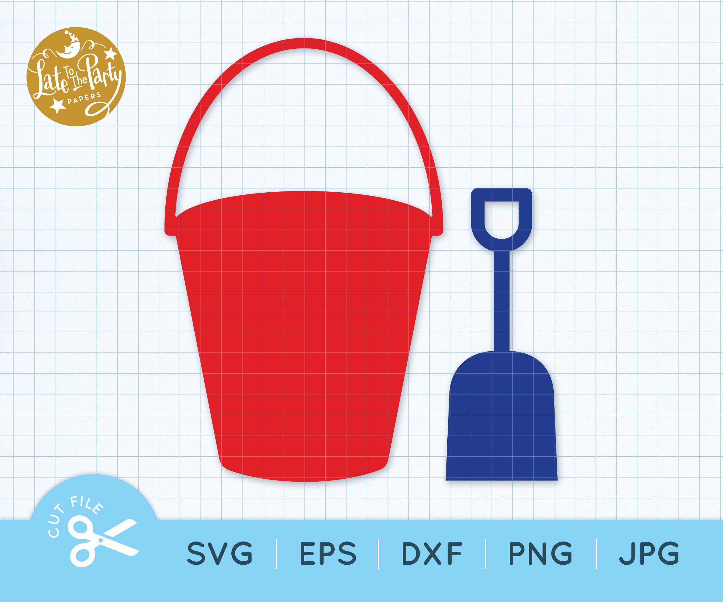 Beach PAIL and SHOVEL SVG, Beach Pail Svg, Beach Shovel Svg, Bucket ...