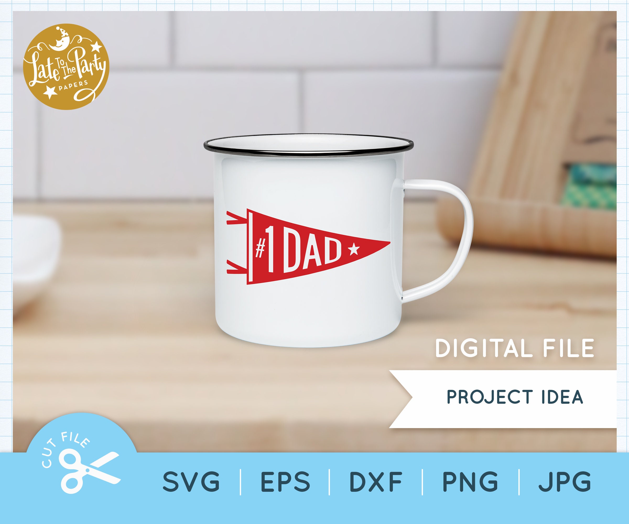 Number One DAD SVG Pennant Cut File Dad BANNER Svg 1 Dad - Etsy