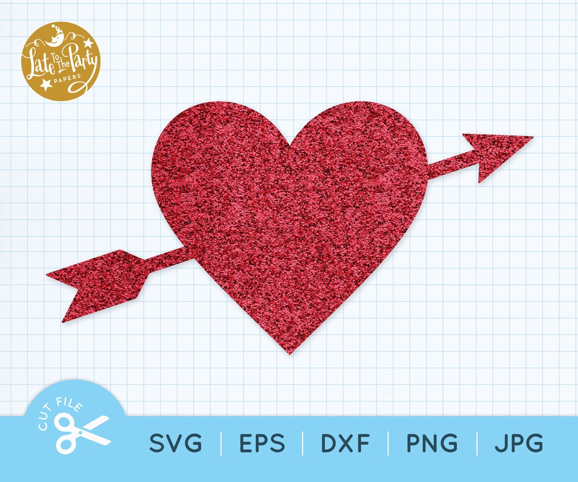 HEART and ARROW SVG Heart Arrow Svg Love Arrow Heart - Etsy