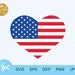 American FLAG HEART Svg Cut File, USA Flag Heart Svg, American Flag ...