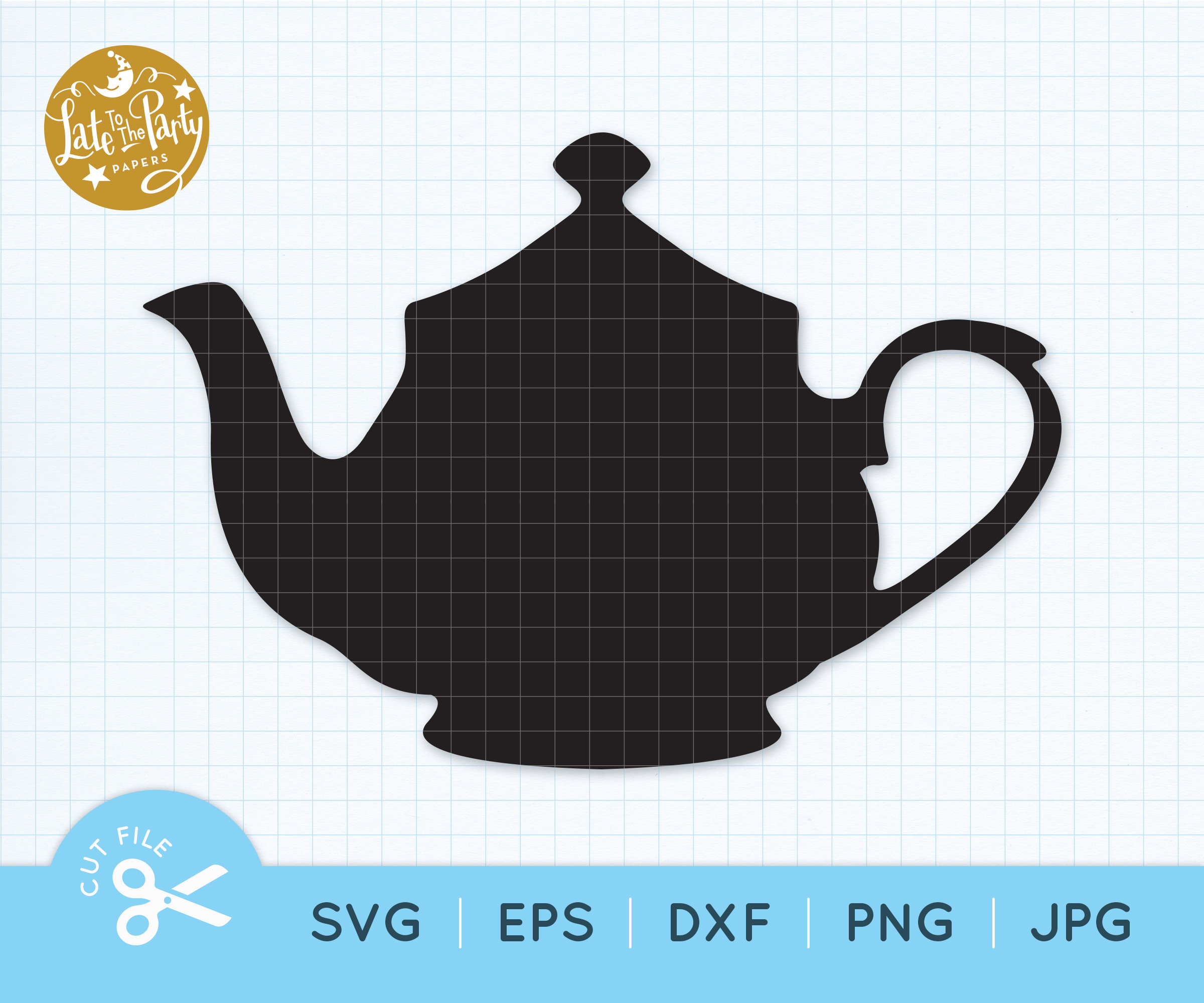 Teapot SVG Cut File, Teapot Cutting File, Teapot Clipart, Tea Party ...