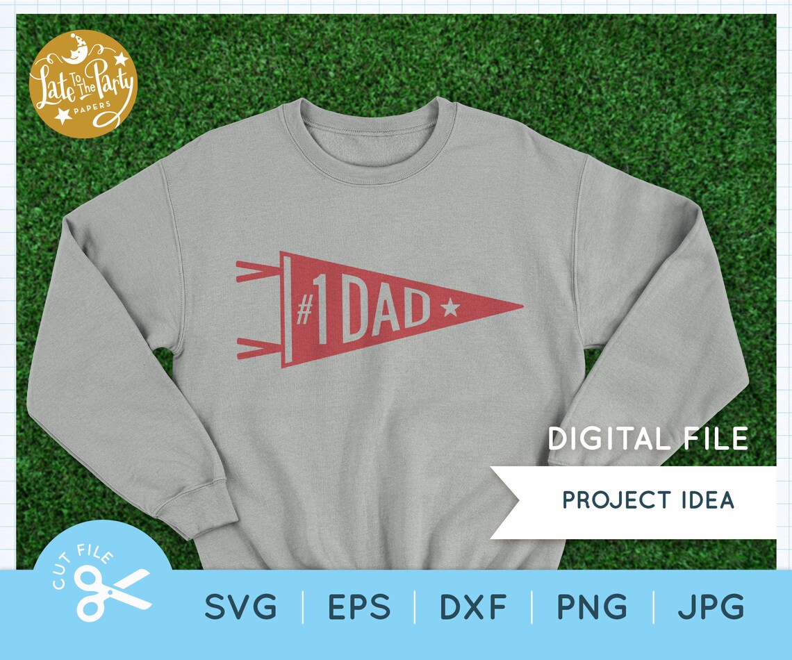 Number One DAD SVG Pennant Cut File Dad BANNER Svg 1 Dad - Etsy