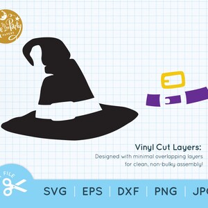 WITCH HAT SVG Cut File, Witch Hat Svg, Hand Drawn Halloween Witch Hat ...