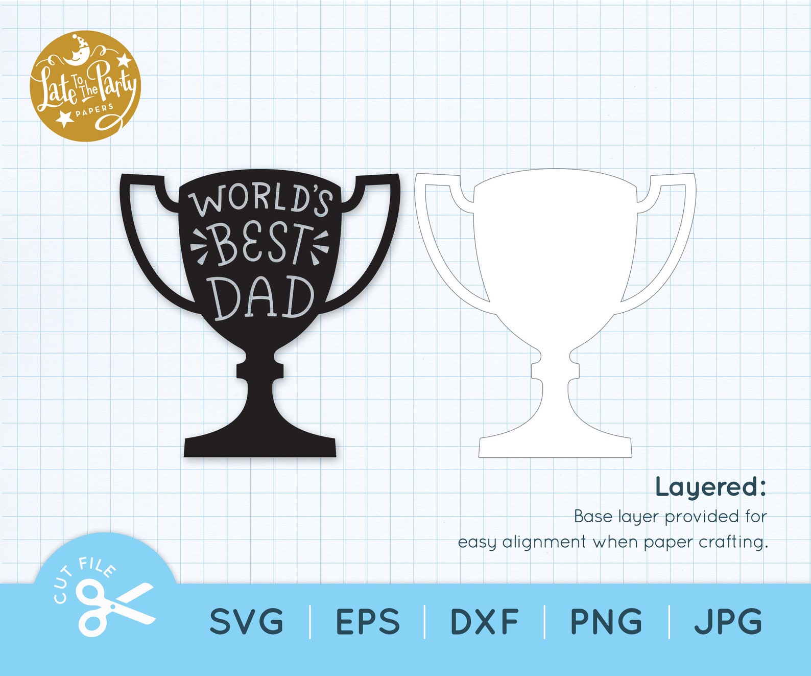Worlds Best DAD TROPHY SVG Cut File Fathers Day Trophy Svg - Etsy