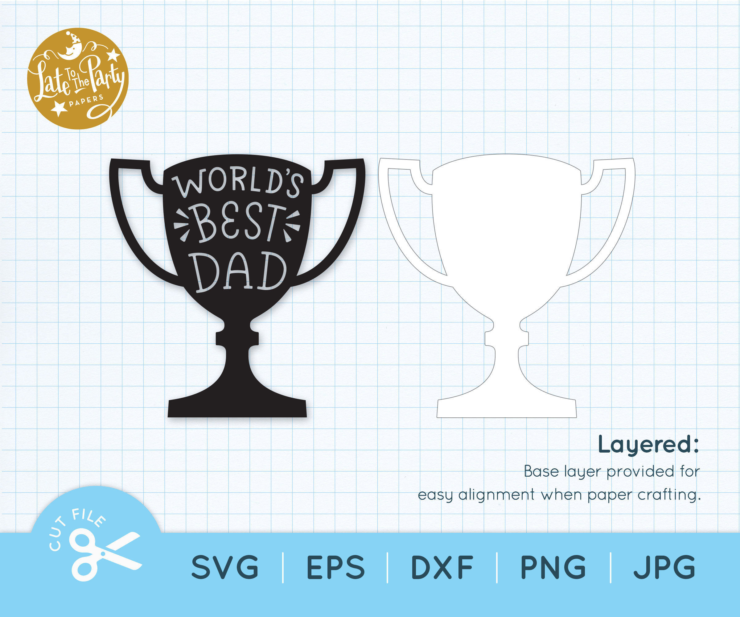 Worlds Best DAD TROPHY SVG Cut File Fathers Day Trophy Svg - Etsy