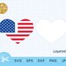 American FLAG HEART Svg Cut File, USA Flag Heart Svg, American Flag ...