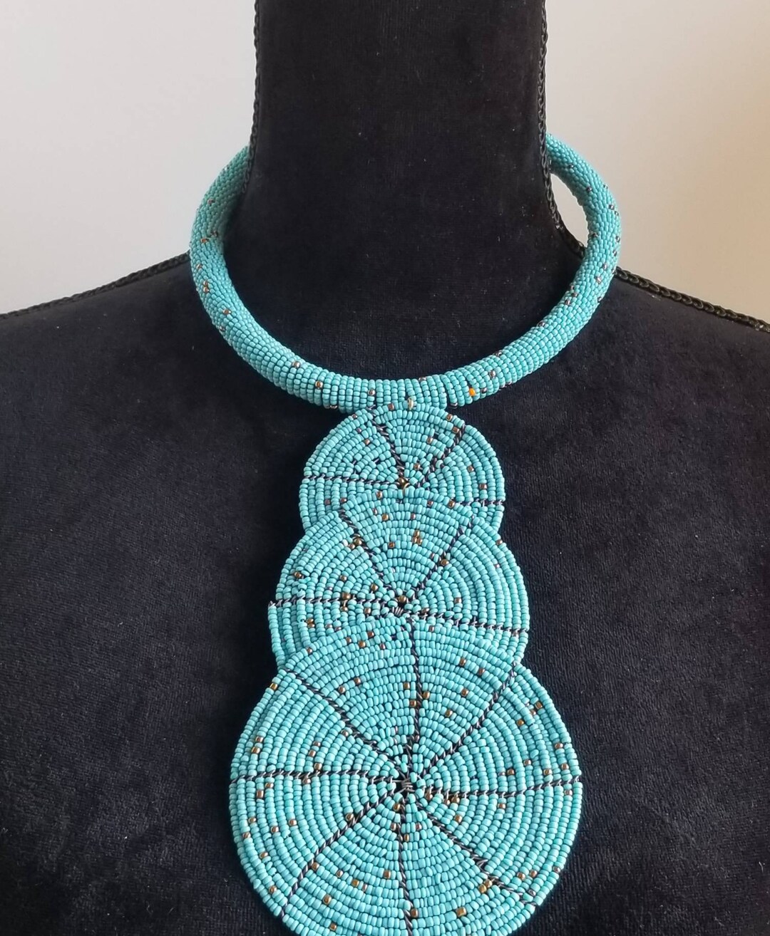 Handcrafted African Maasai Bead Necklace With Circles - Etsy