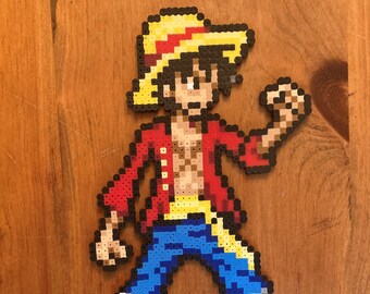 One Piece - Luffy Perler Bead Pixel Art - Etsy