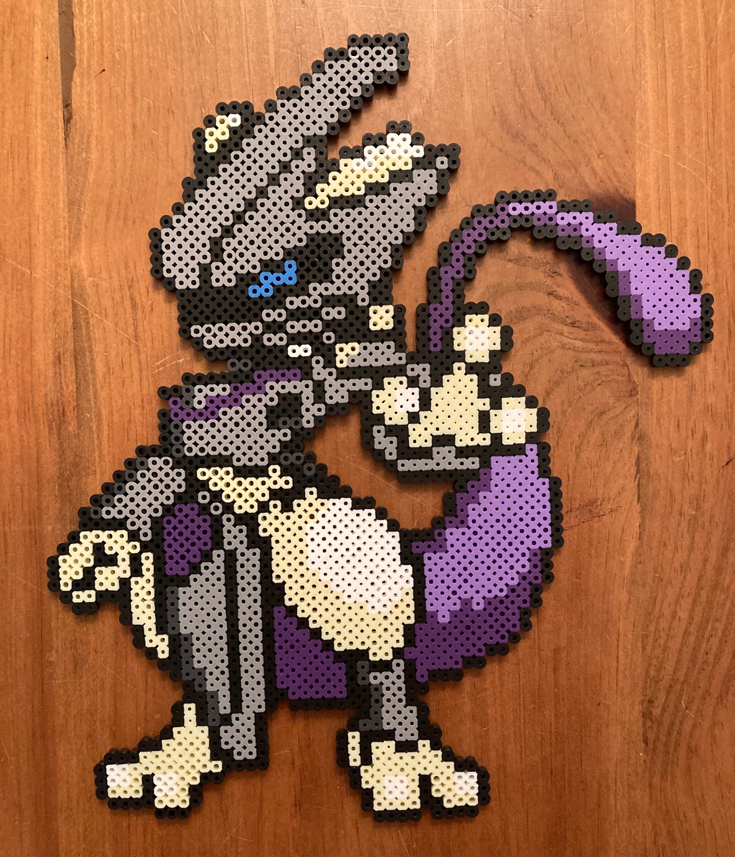Mewtwo/armored Pokemon Perler Bead - Etsy