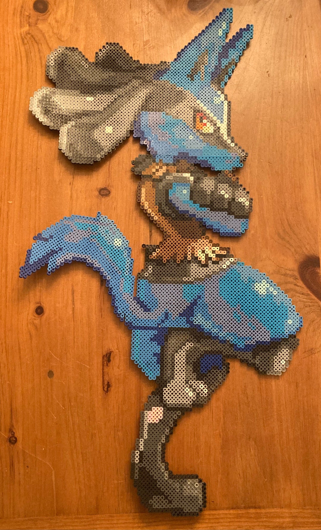 Large Lucario Perler Bead Art - Etsy