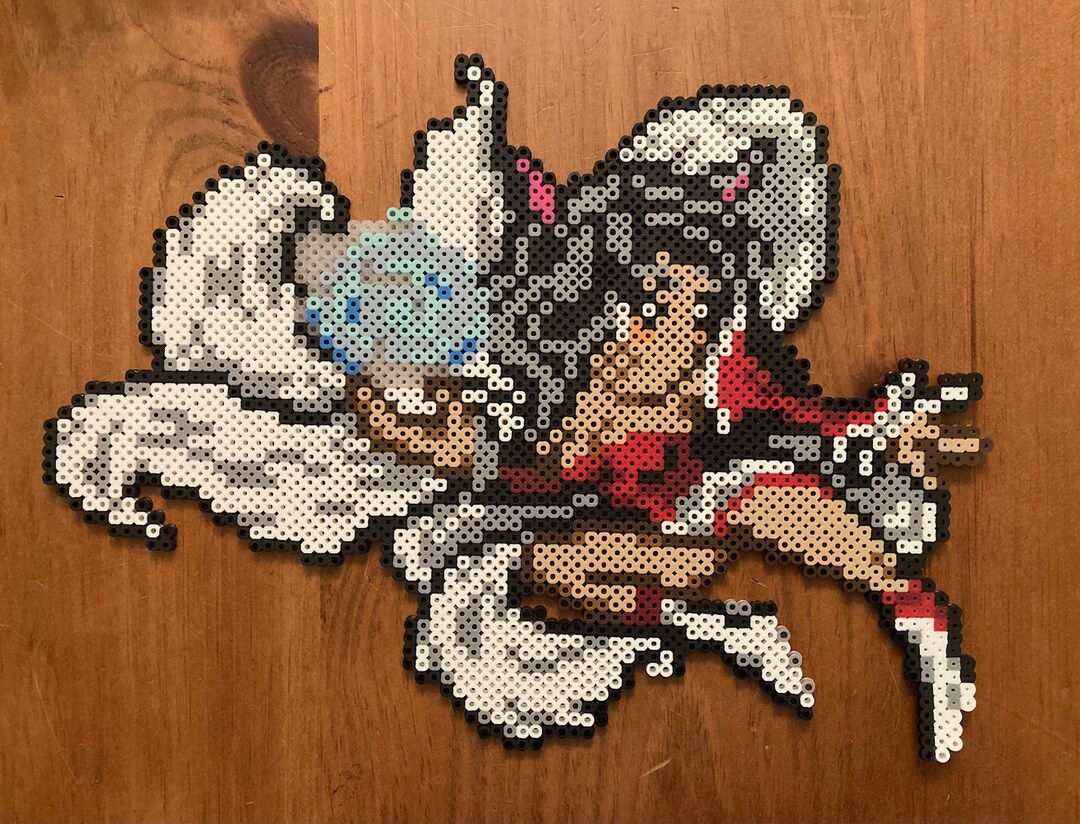 Ahri Leage of Legends Perler Bead Art - Etsy