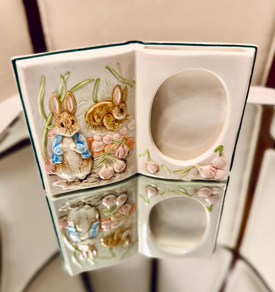Beatrix Potter Ceramic Photo Frame Benjamin Bunny by Schmid 1992 - Etsy